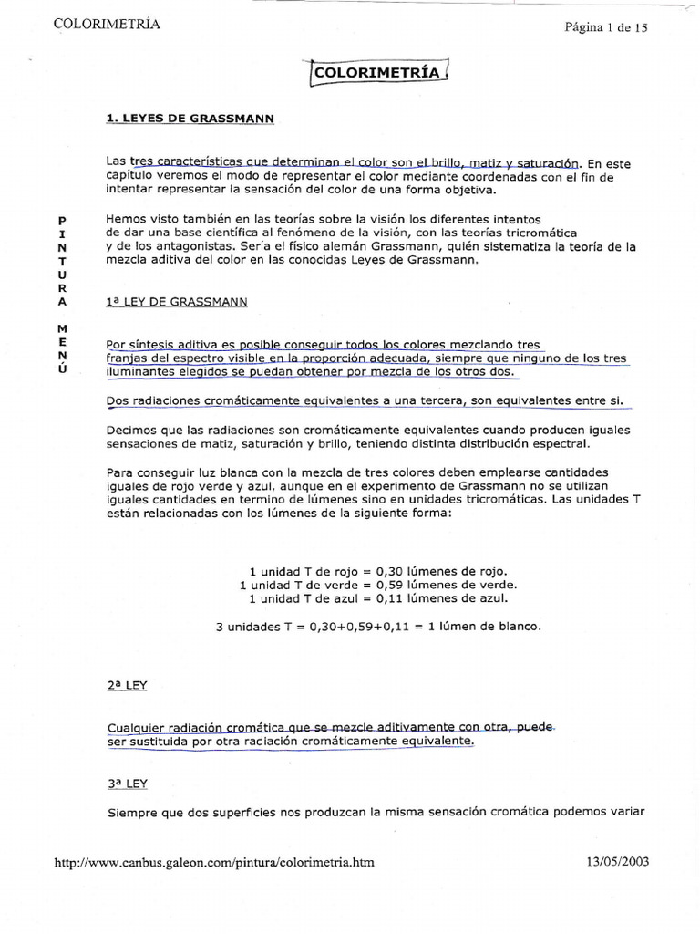 Colorimetria | PDF | Color | Amarillo