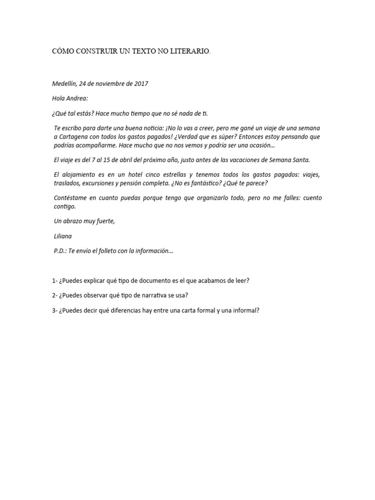 Cómo Construir Un Texto No Literario | PDF