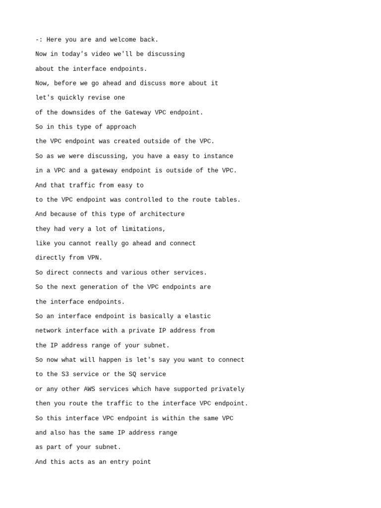 Overview of Interface VPC Endpoints | PDF | Computer Network | Ip Address