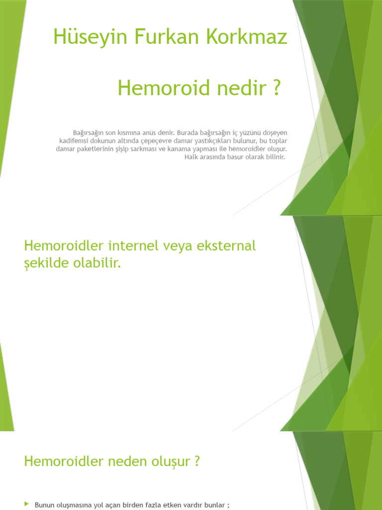 Dr. Hüseyin Furkan Korkmaz Hemorodiler | PDF