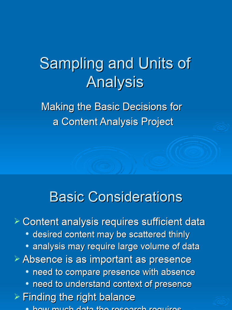 QCA2Sampling and Units of Analysis | PDF | Data | Sampling (Statistics)