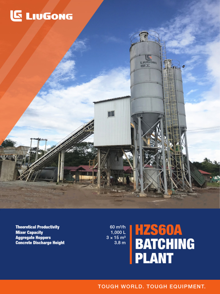 HZS60A Batching Plant | PDF | Concrete | Manufactured Goods