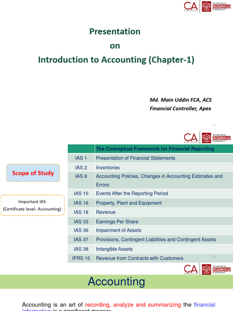 Acc Cap1 Presentation | PDF | International Financial Reporting ...