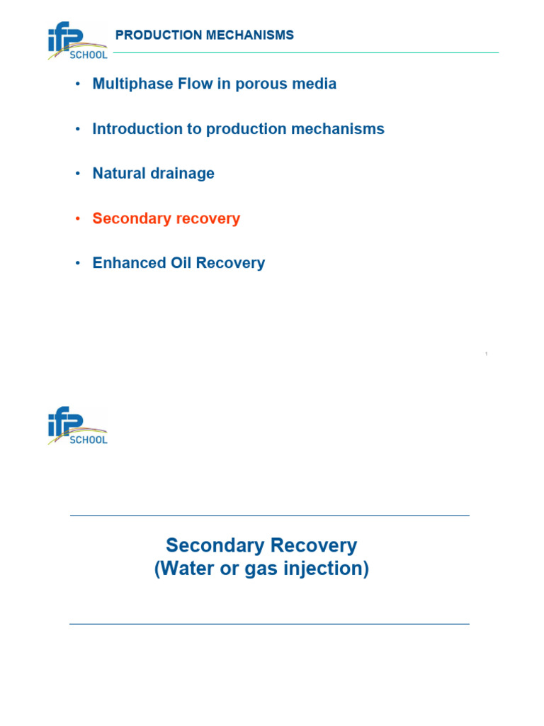 2.1 Secondary Recovery | PDF | Enhanced Oil Recovery | Petroleum Reservoir