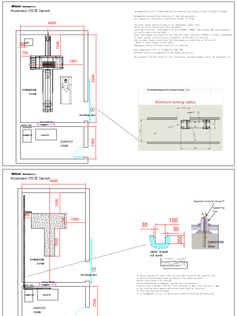 ScintCare CT128 Site Planning-V1 | PDF | Power Supply | Materials