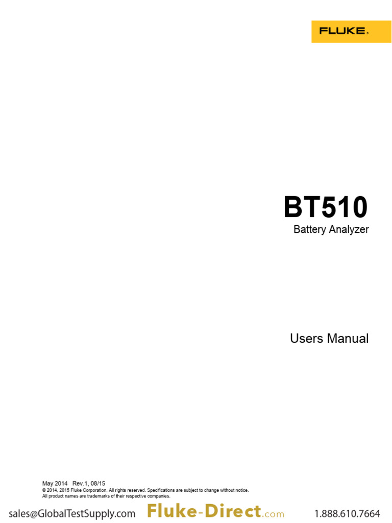 Analisador - Bateria BT510 Manual | PDF | Voltage | Battery Charger