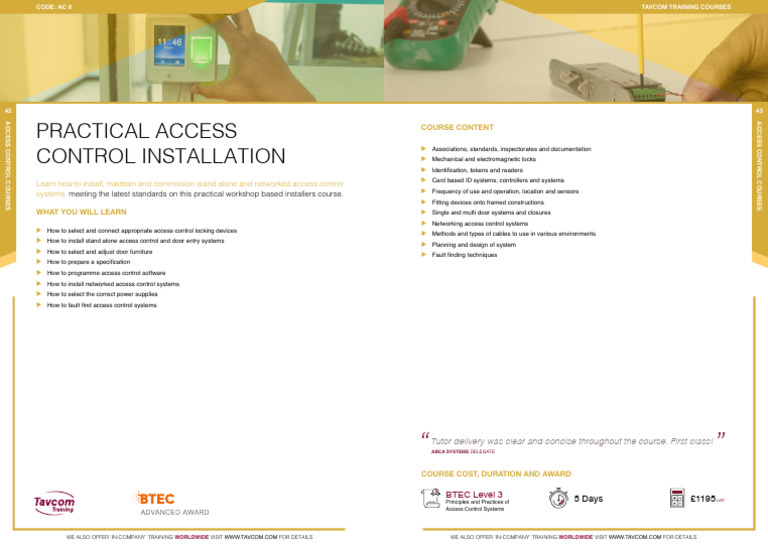 Practical Access Control Installation Pdf Access Control Computer