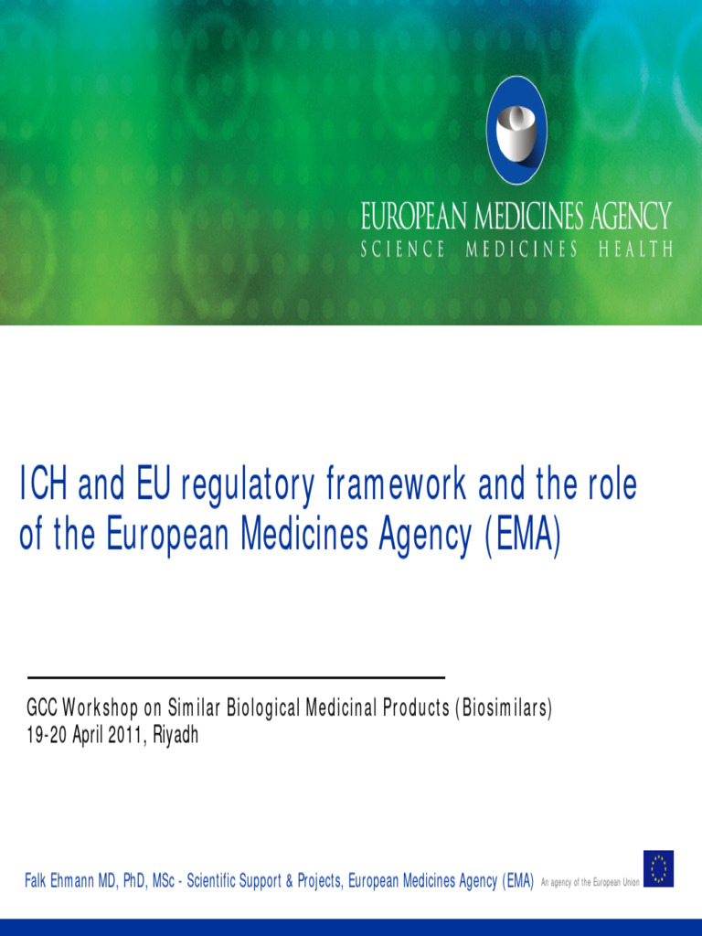 Presentation ICH and EU Regulatory Framework | PDF | Health Care | Medicine