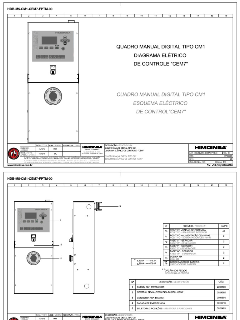 M5 CM1 50-60HZ 12-24VDC Cem7 9700064 | PDF | Potência (Física) | Quantidade