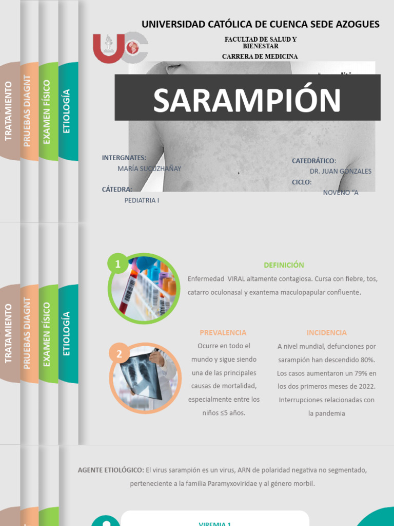 Sarampión: Diagnóstico y Tratamiento en Pediatría | PDF | Sarampión ...