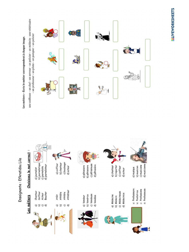 5 - Les Professions Et Métiers | PDF | Emploi