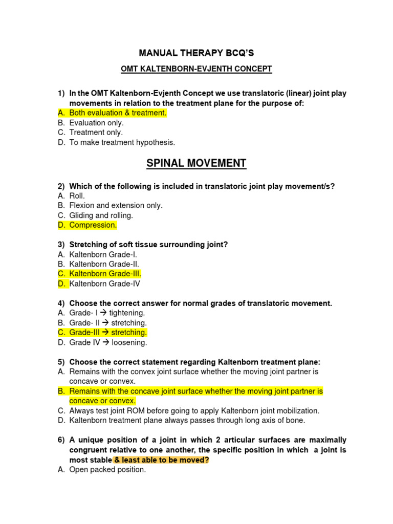 Kaltenborn Joint Mobilization Grades | PDF | Vertebral Column | Spinal Cord