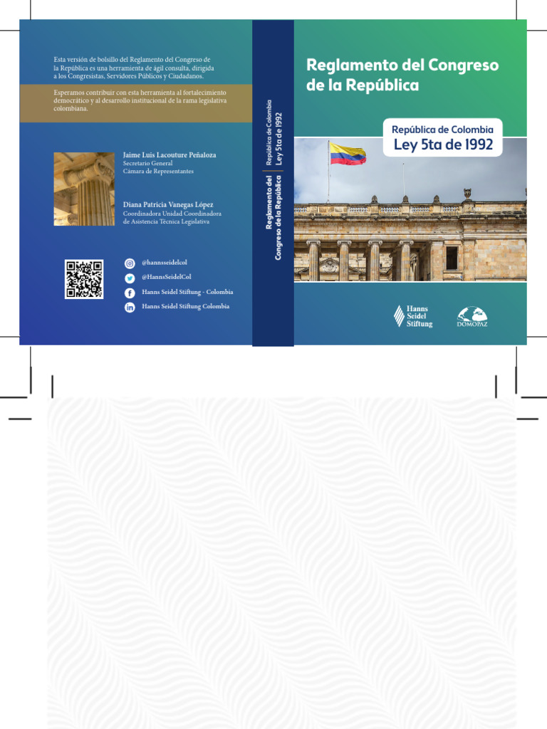 Libro Ley Quinta Reglamento Del Congreso de La Republica | PDF | Caso ...