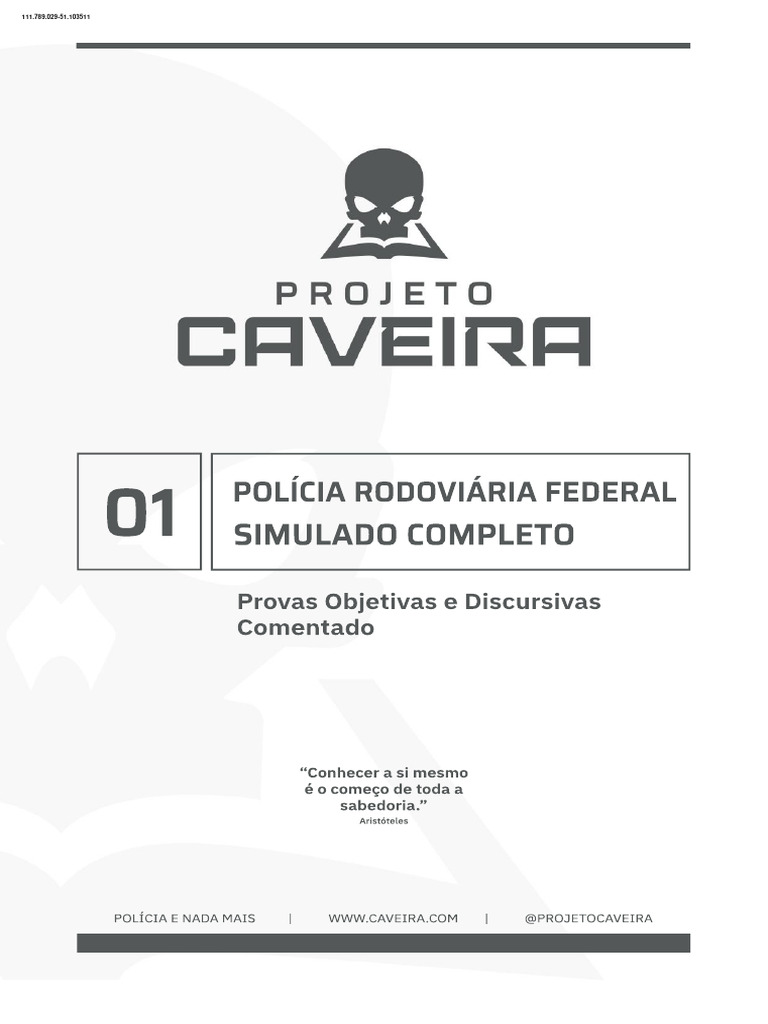 (Comentado) 1º Simulado PRF 2024 - Projeto Caveira | PDF | Direitos Humanos | Humano