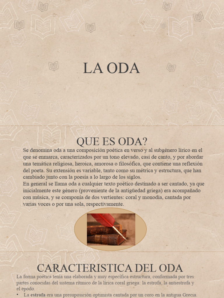 La Oda | PDF | Poesía