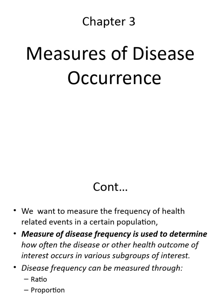 Disease Occurrence | PDF | Incidence (Epidemiology) | Health Economics