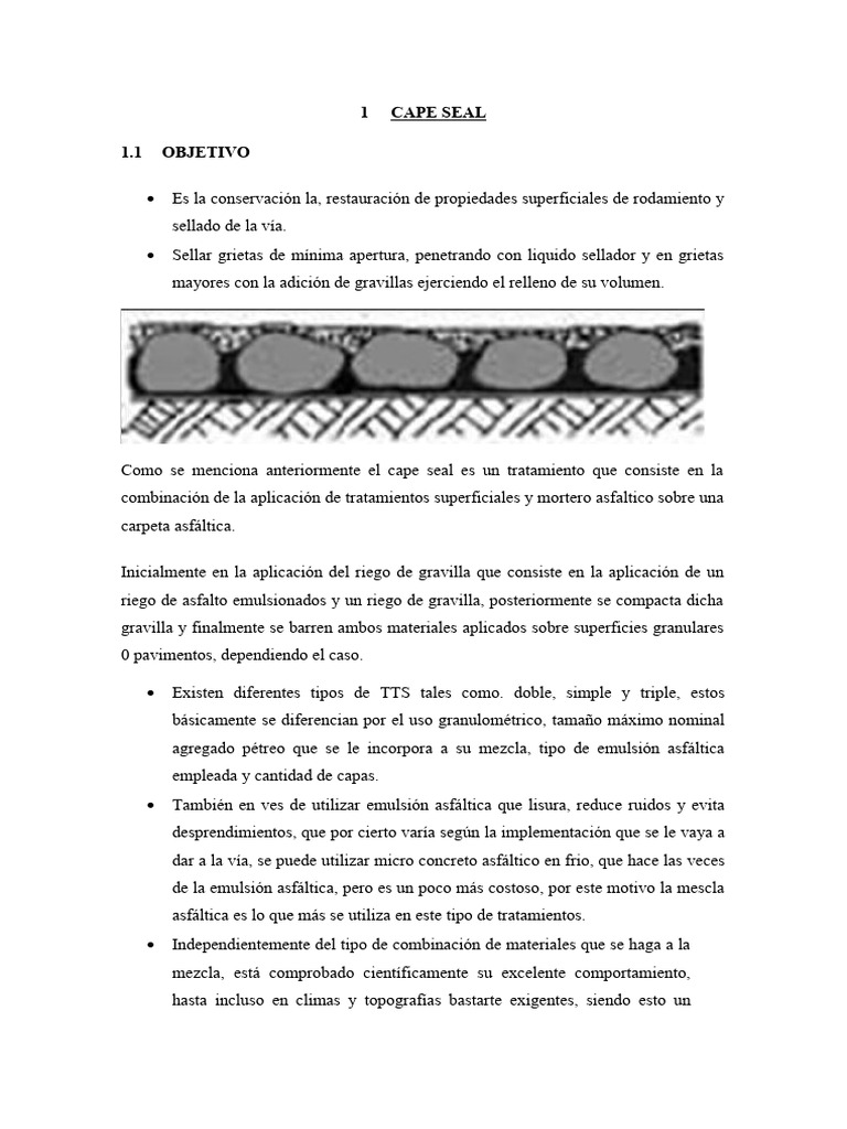 Técnicas de Cape y Otta Seal en Pavimentos | PDF | Hormigón ...