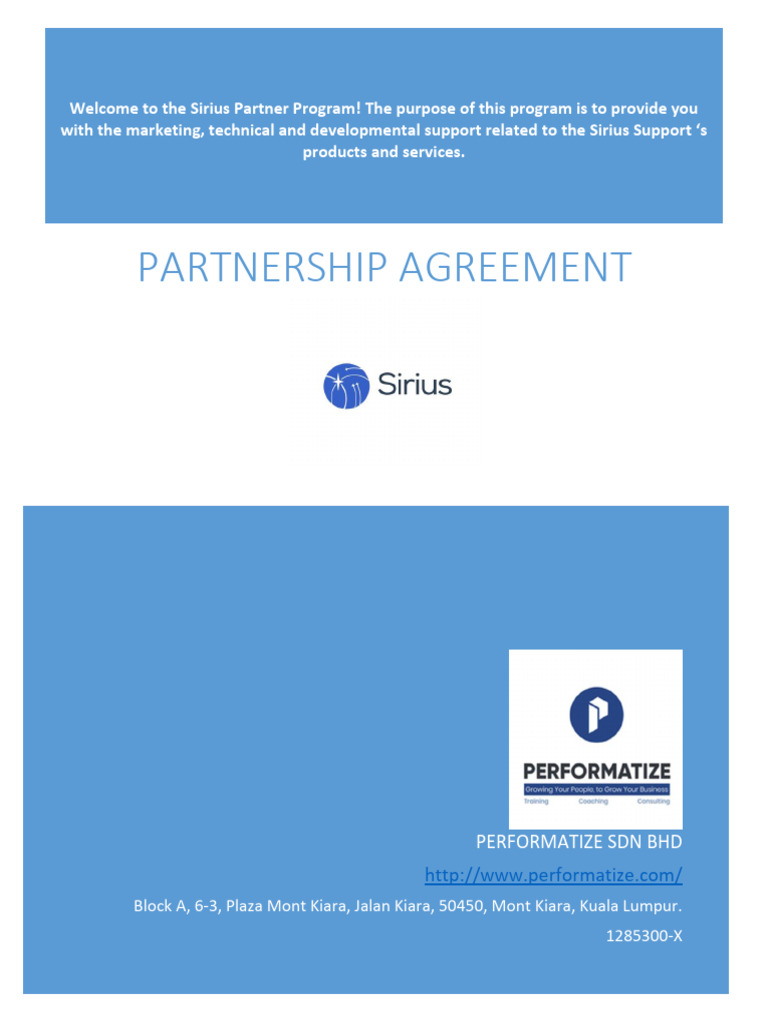 Sirius Partner Program Agreement | PDF | Damages | Legal Remedy