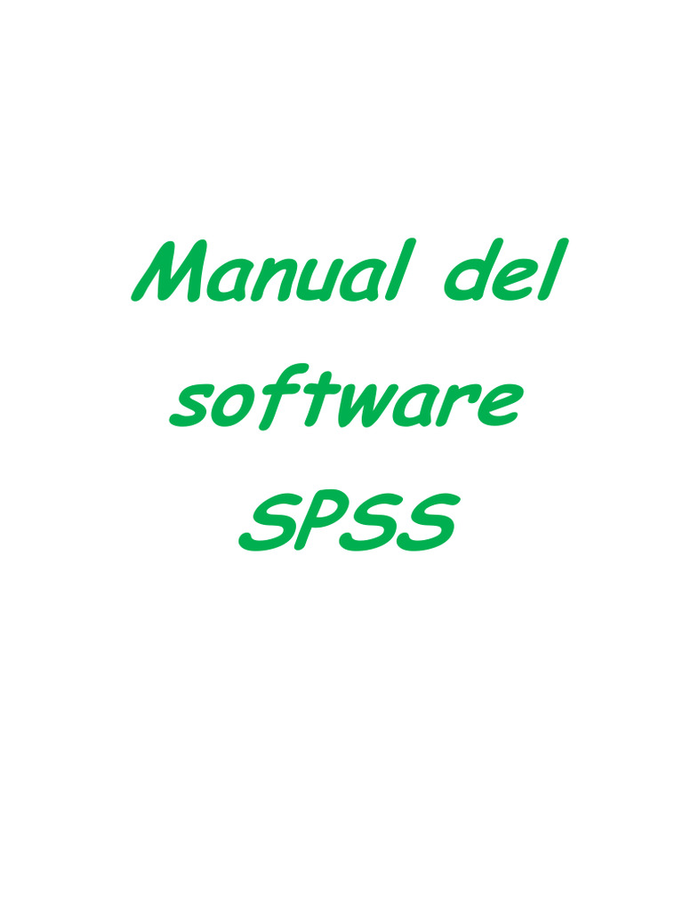 Manual SPSS | PDF | Spss | Índice de masa corporal Manual SPSS | PDF | Spss | Índice de masa corporal