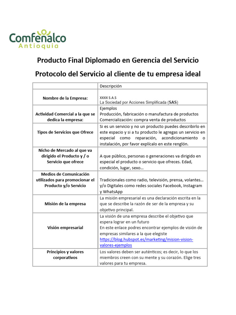 Formato Diseño de Protocolo Servicio Al Cliente | PDF | Business | Tecnología de información y ...