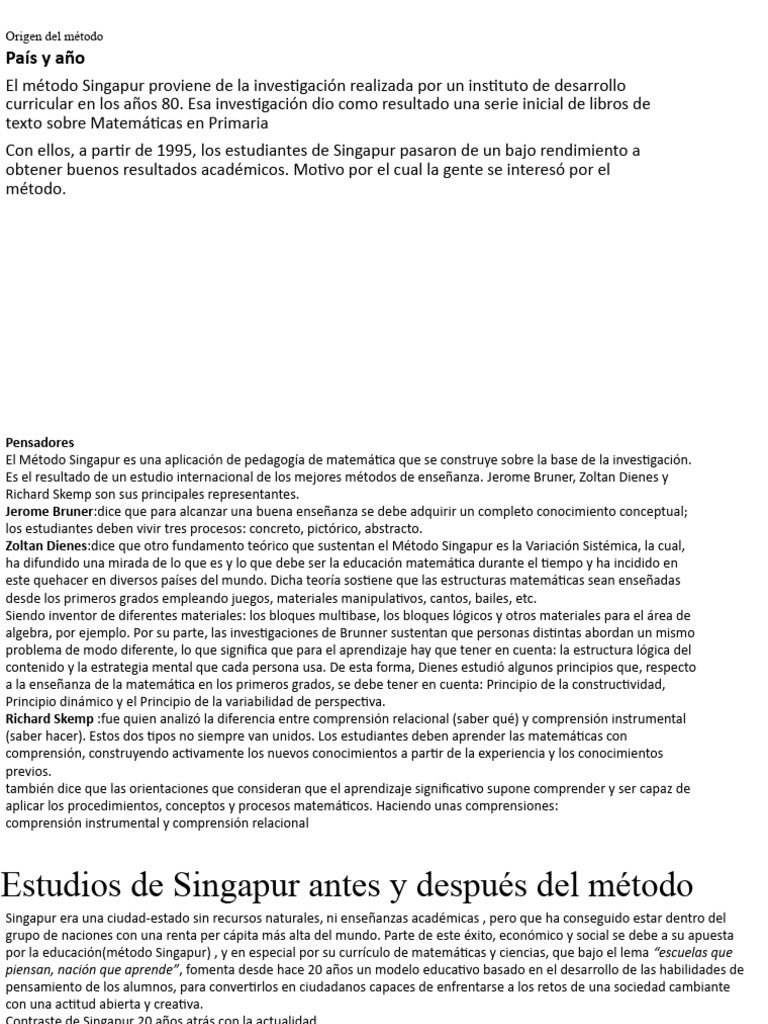 Origen Del Método | PDF | Aprendizaje | Matemáticas