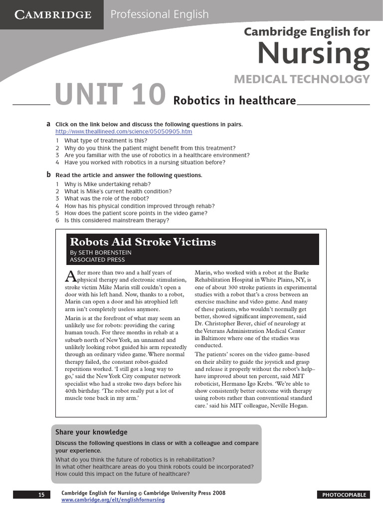 Robotics Revolutionizing Stroke Rehab | PDF | Physical Therapy | Robotics