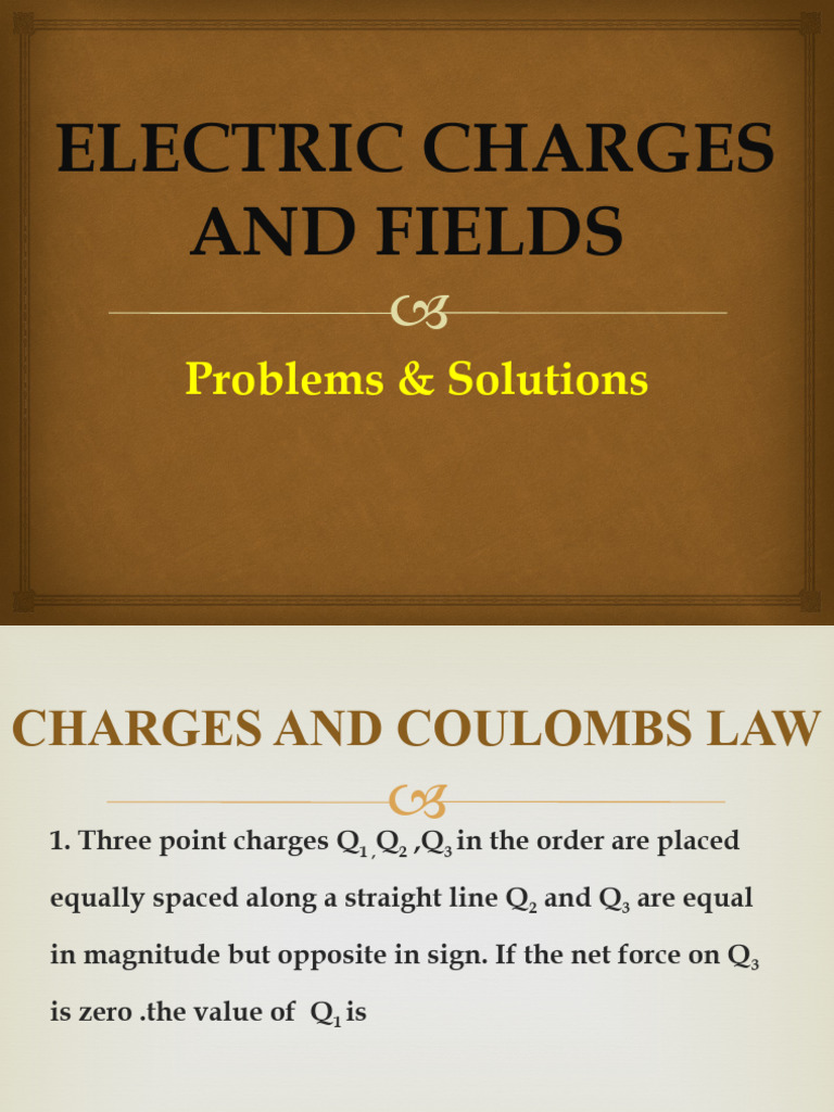 Electric Charges and Fields | PDF | Electric Charge | Force
