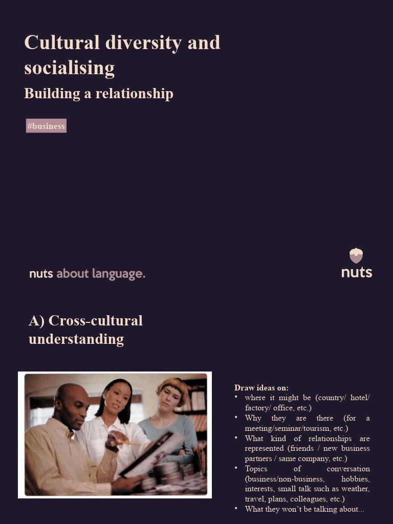 A. Cultural Diversity and Socialising - Building A Relationship | PDF ...