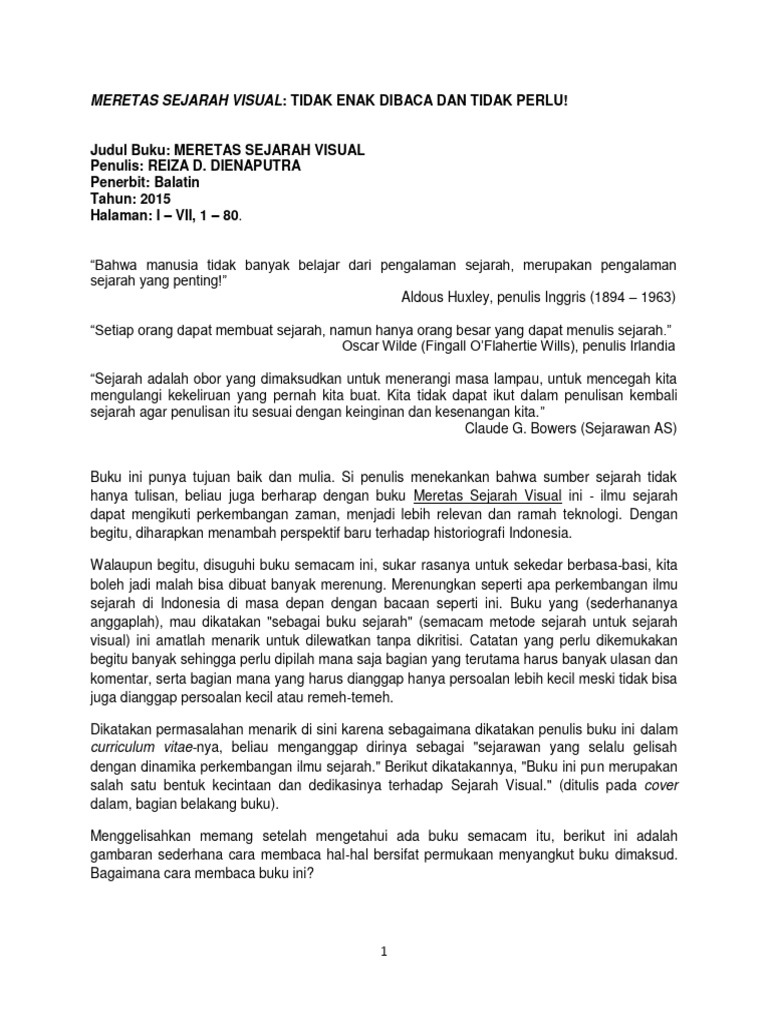 Meretas Sejarah Visual | PDF