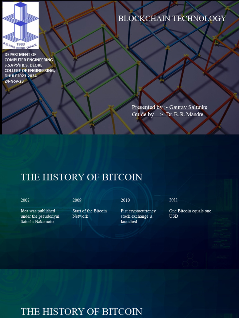 Blockchain Technology Presentation | PDF | Computers