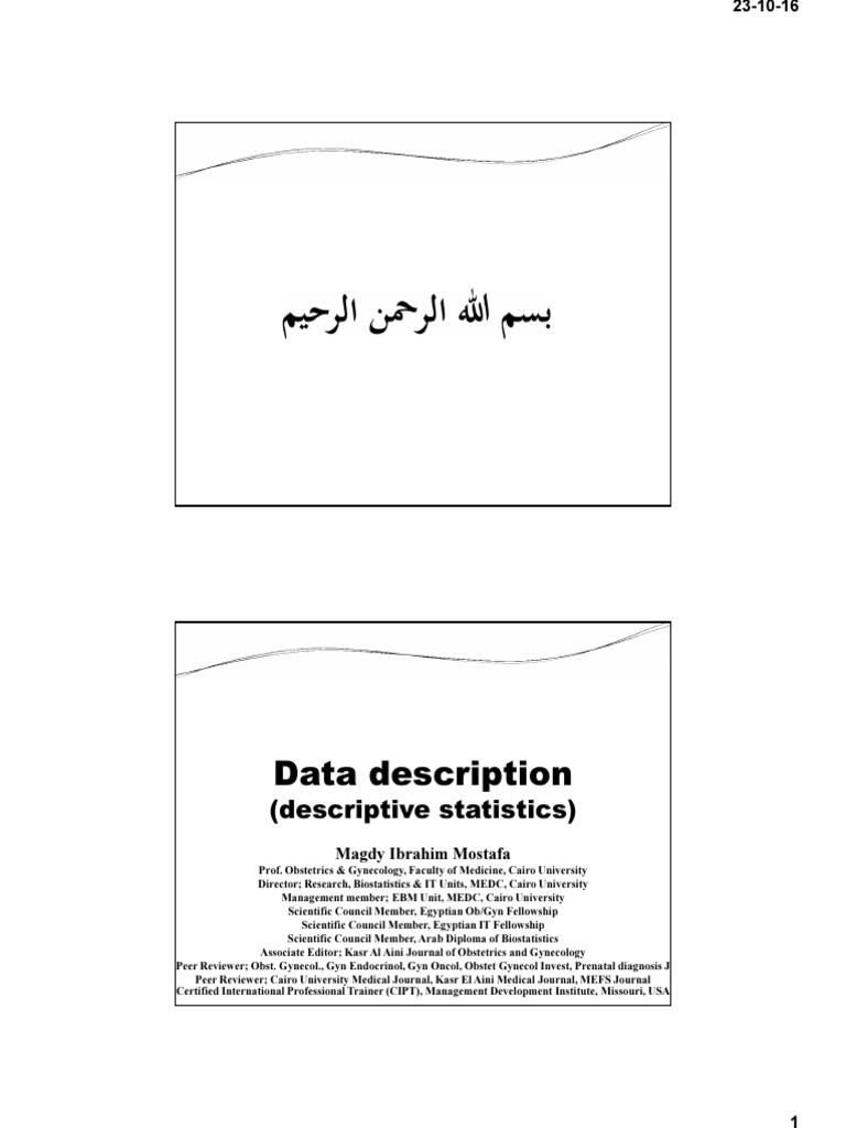 Descriptive Statistics Overview | PDF | Sampling (Statistics) | Statistical Analysis