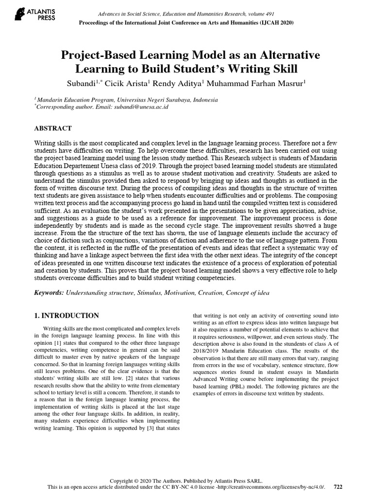Project-Based Learning Model As An Alternative Lea | PDF | Thought | Learning