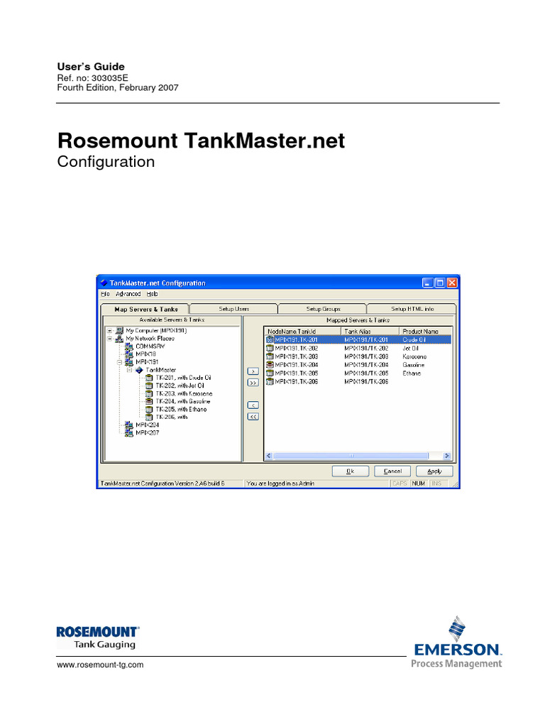 Guide Tankmaster Net Configuration User's Guide Rosemount en 81078 ...