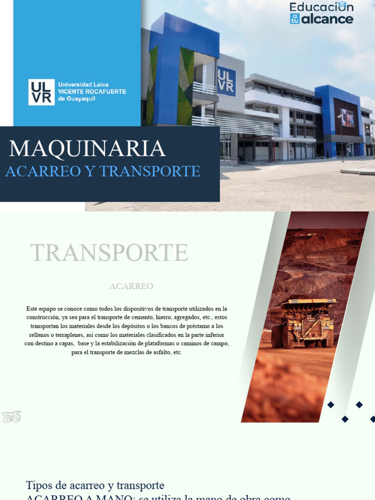 Acarreo y Transporte en Construcción | PDF