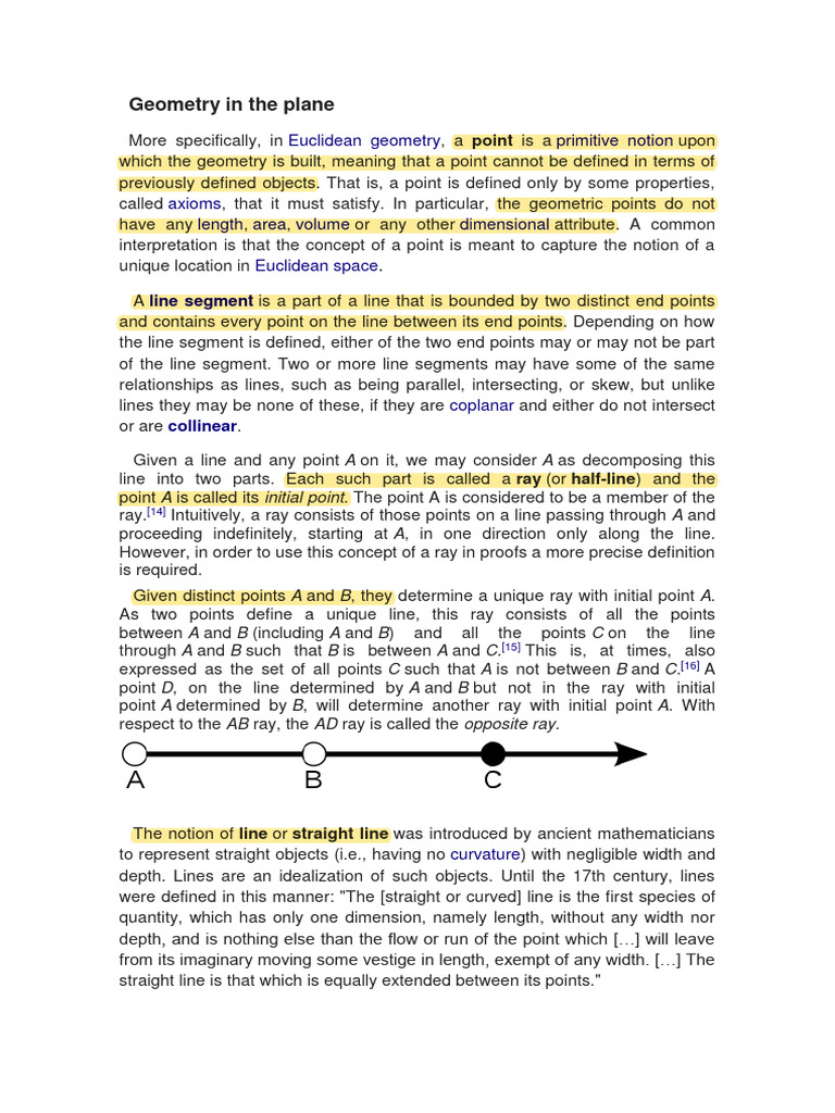 Euclidean Plane Geometry Basics | PDF | Line (Geometry) | Triangle
