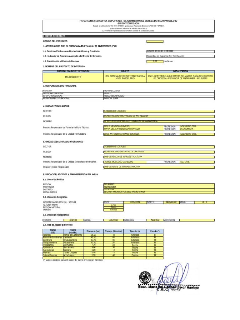Ficha - Tecnica - Simplificada Itaña | PDF | Riego | Agricultura