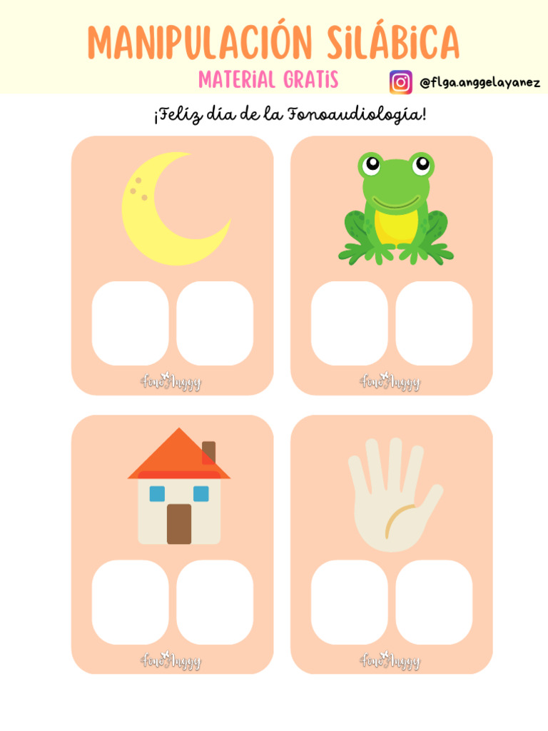 Manipulación Silábica Material Gratis FonoAnggy | PDF