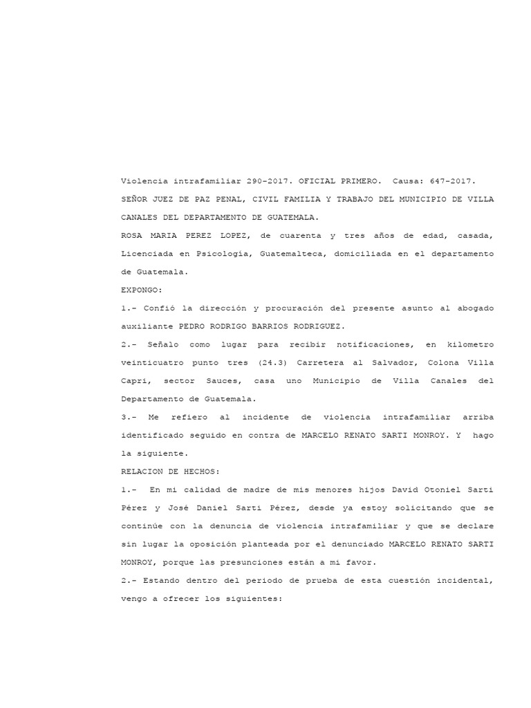 Violencia Intrafamiliar ROSA MARIA PEREZ LOPEZ | PDF | Confesión (ley ... Violencia Intrafamiliar ROSA MARIA PEREZ LOPEZ | PDF | Confesión (ley ...