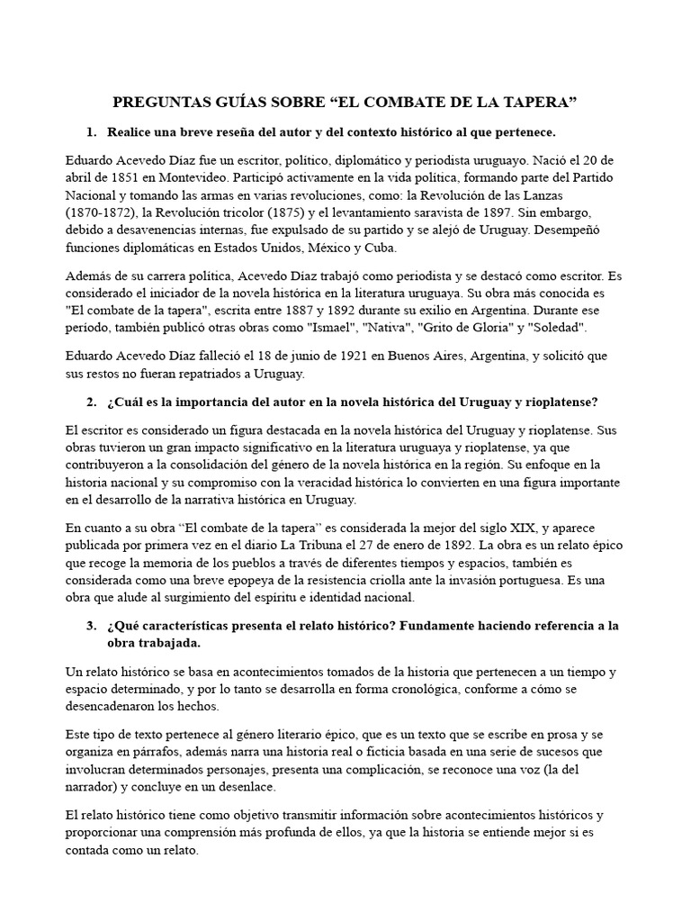 El Combate de La Tapera | PDF