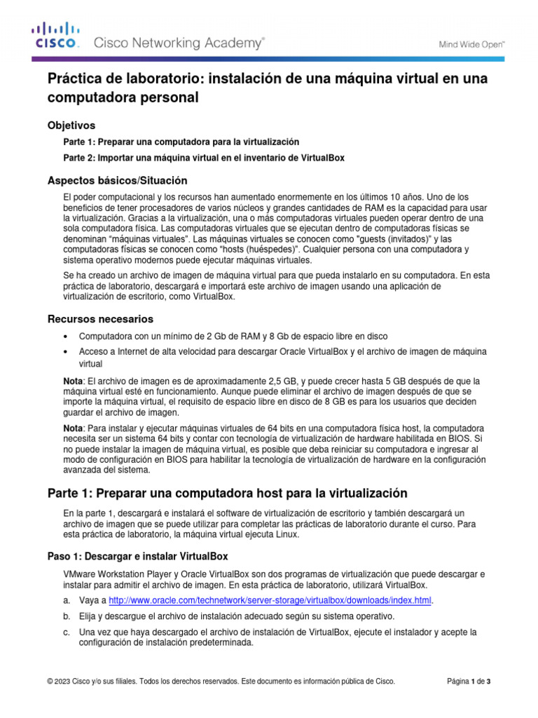 2.5.2.4 Lab - Install A Virtual Machine On A Personal Computer | PDF ...