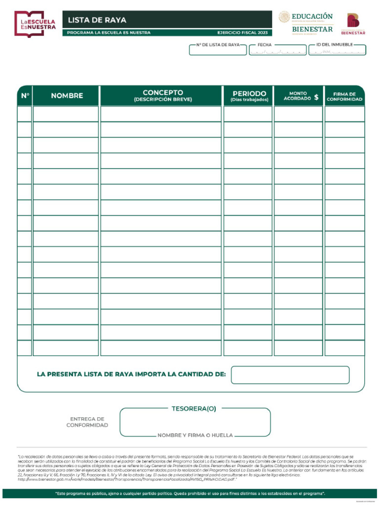 Lista de Raya | PDF