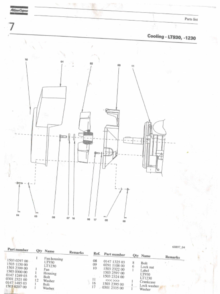 Compressor Atlas Copco - Part List | PDF