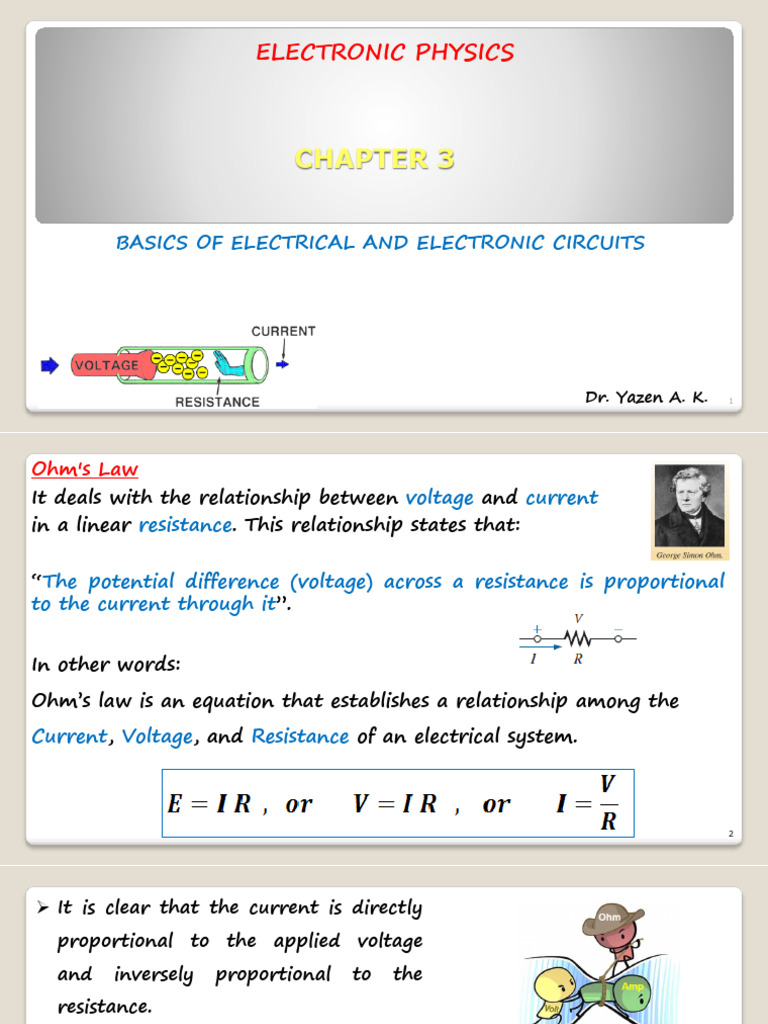 CH 3 - Basics of Electrical Circuits | PDF | Series And Parallel ...
