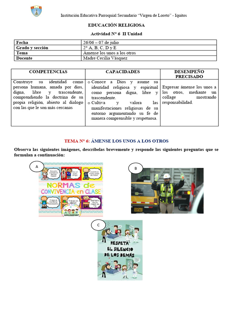 Ficha N 6 | PDF | Diez Mandamientos | Pecado