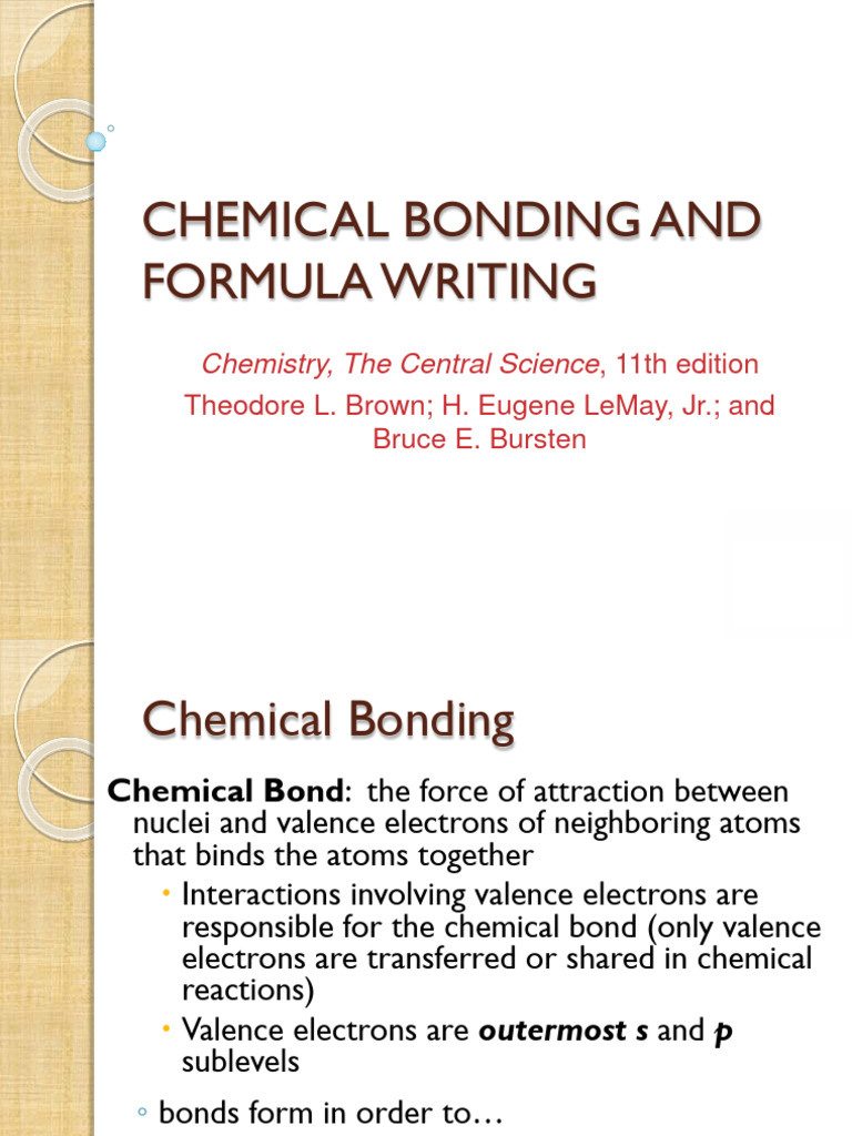 Chemical Bonding and Formula Writing | PDF | Ion | Chemical Compounds