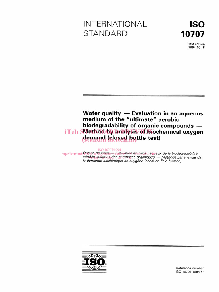 Iso 10707 1994 | PDF | International Organization For Standardization ...
