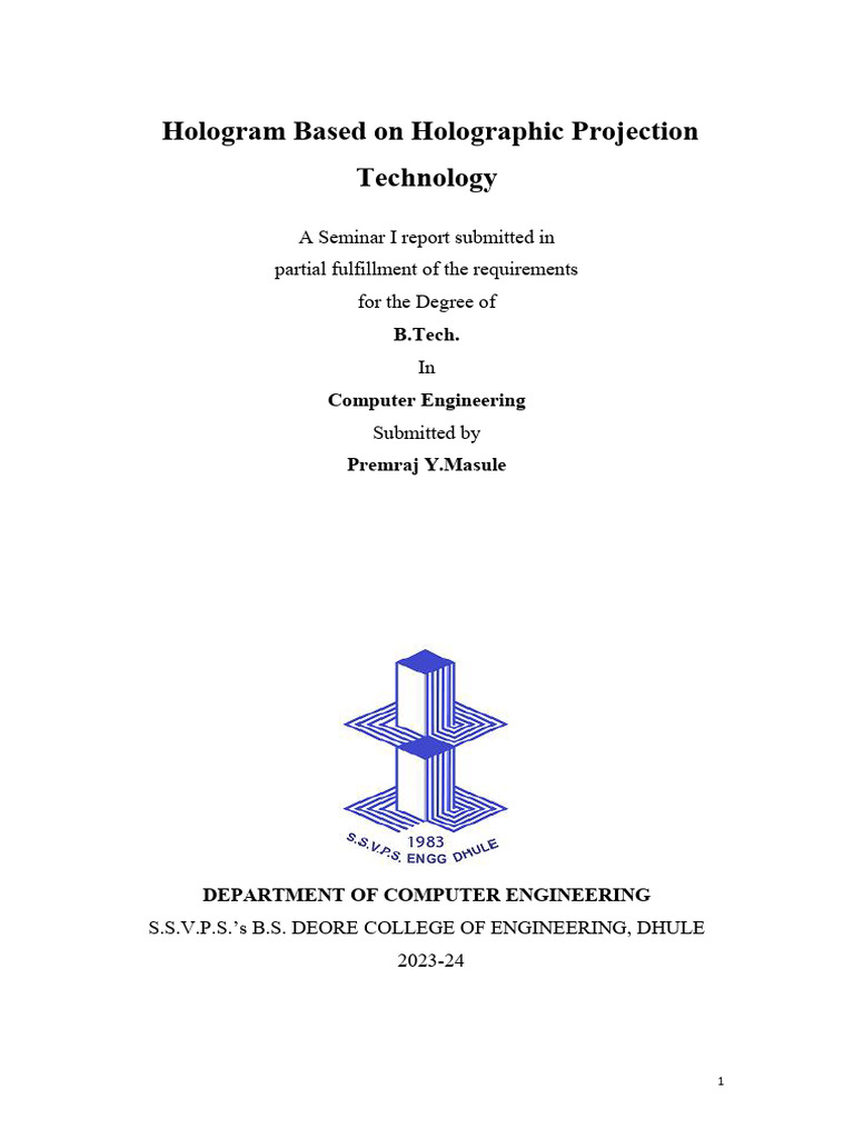 Report 2 Final | PDF | Holography | Coherence (Physics)