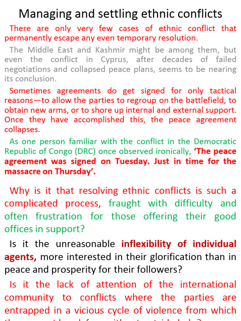 6.managing and Settling Ethnic Conflicts | PDF | Nato | Conflict Resolution