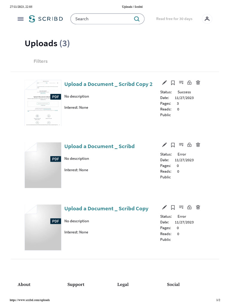 Uploads | PDF | Scribd | Web 2.0