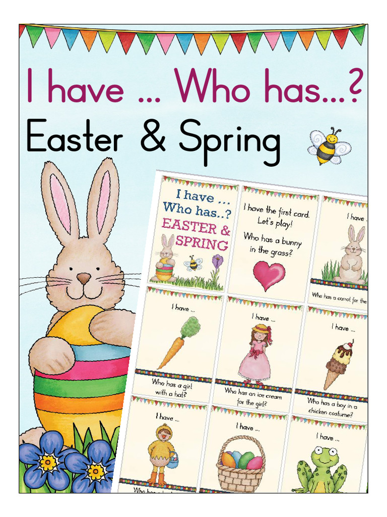 Easter Spring "I Have Who Has" Game | PDF